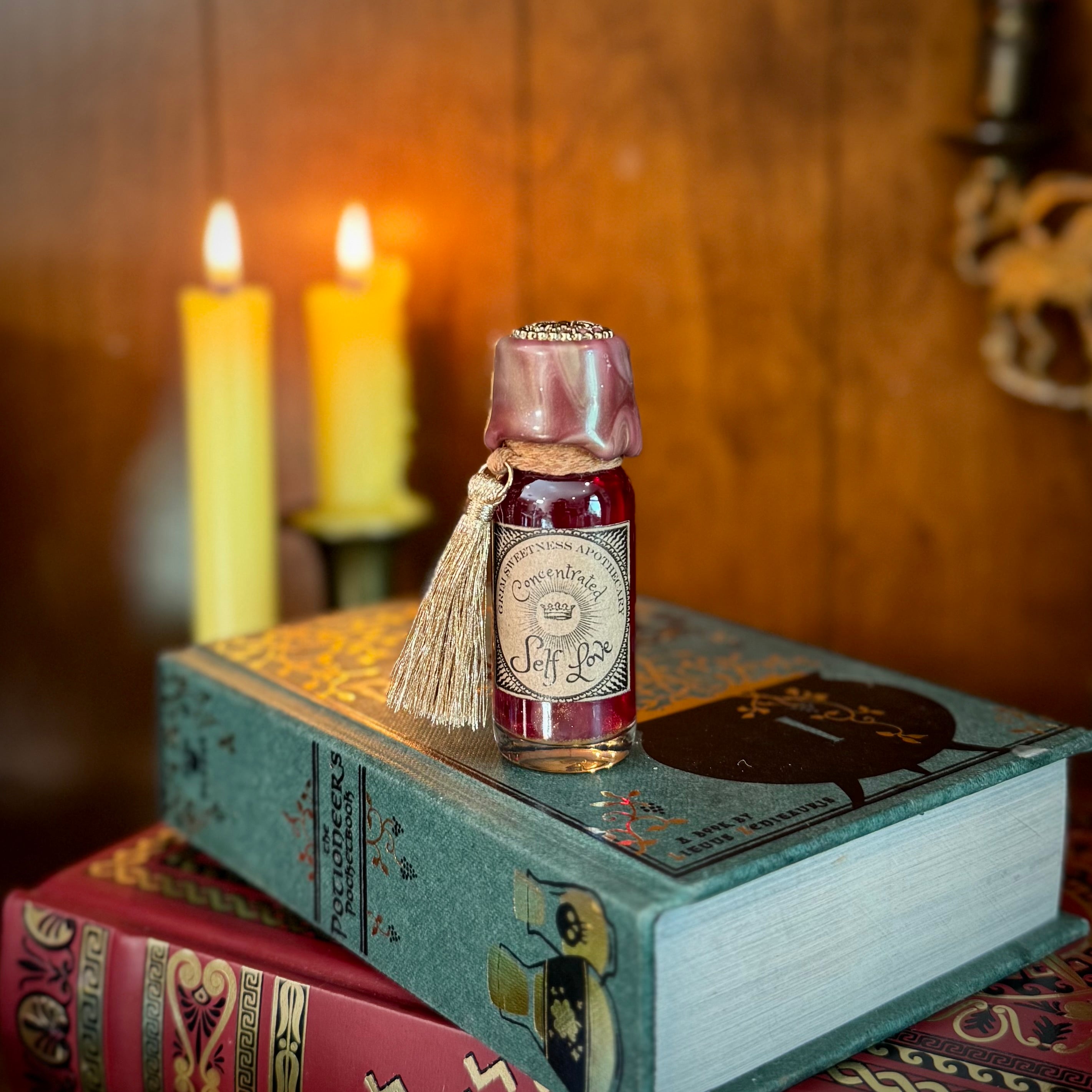 Self Love, A Rose Quartz Infused Mini Potion Bottle Fidget TASSEL ...