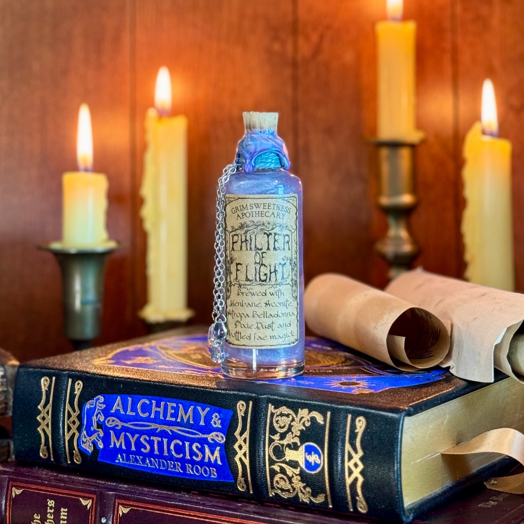 Philter of Flight, A Color Change Fairy Potion Bottle Prop – Grim Sweetness Apothecary