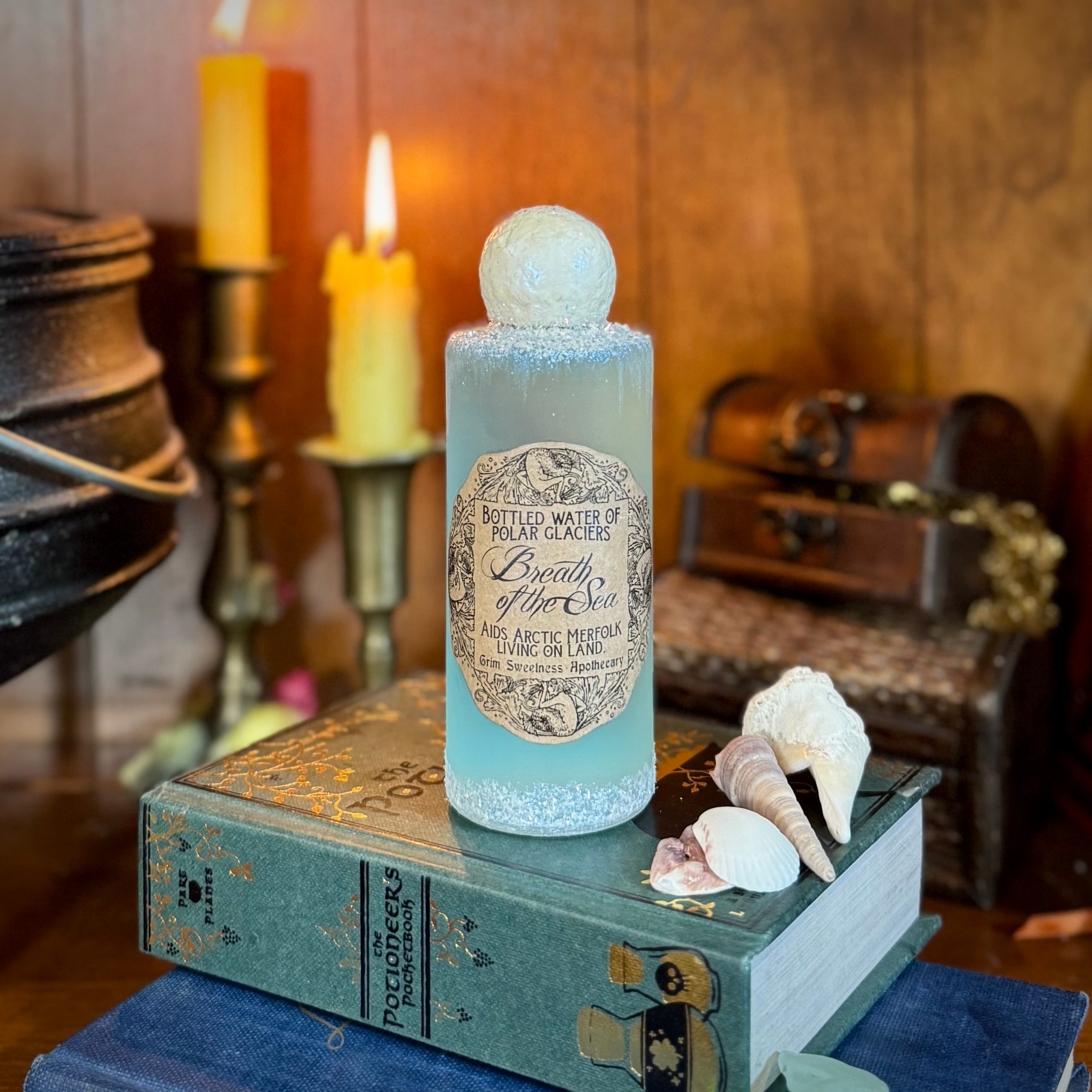 Breath of the Sea, Arctic Mermaid Swirling Potion Bottle Prop – Grim ...