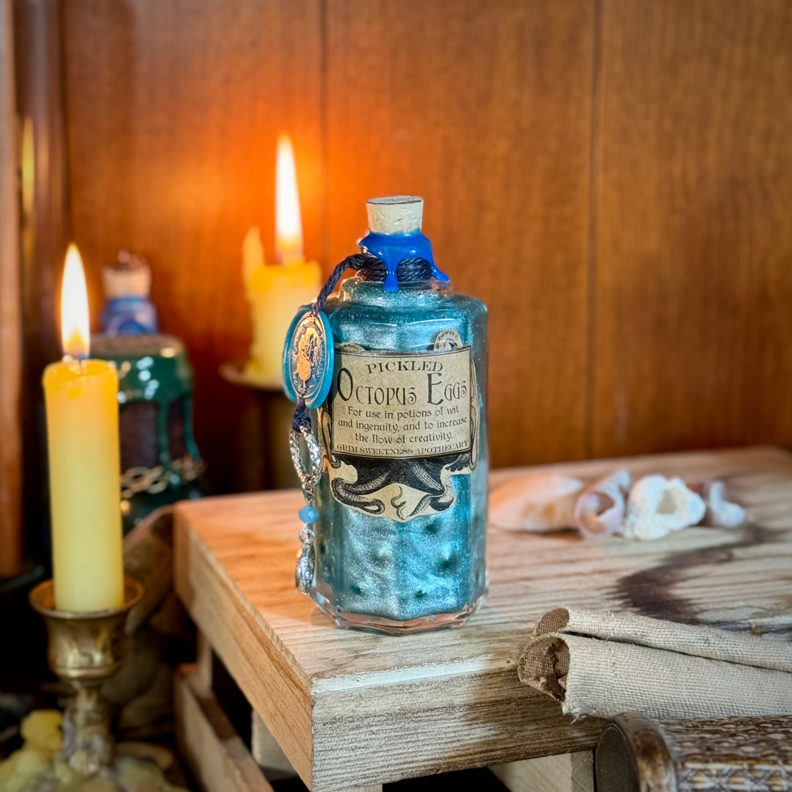 Pickled Octopus Eggs, A Color Changing, Decorative Potion Bottle Prop ...