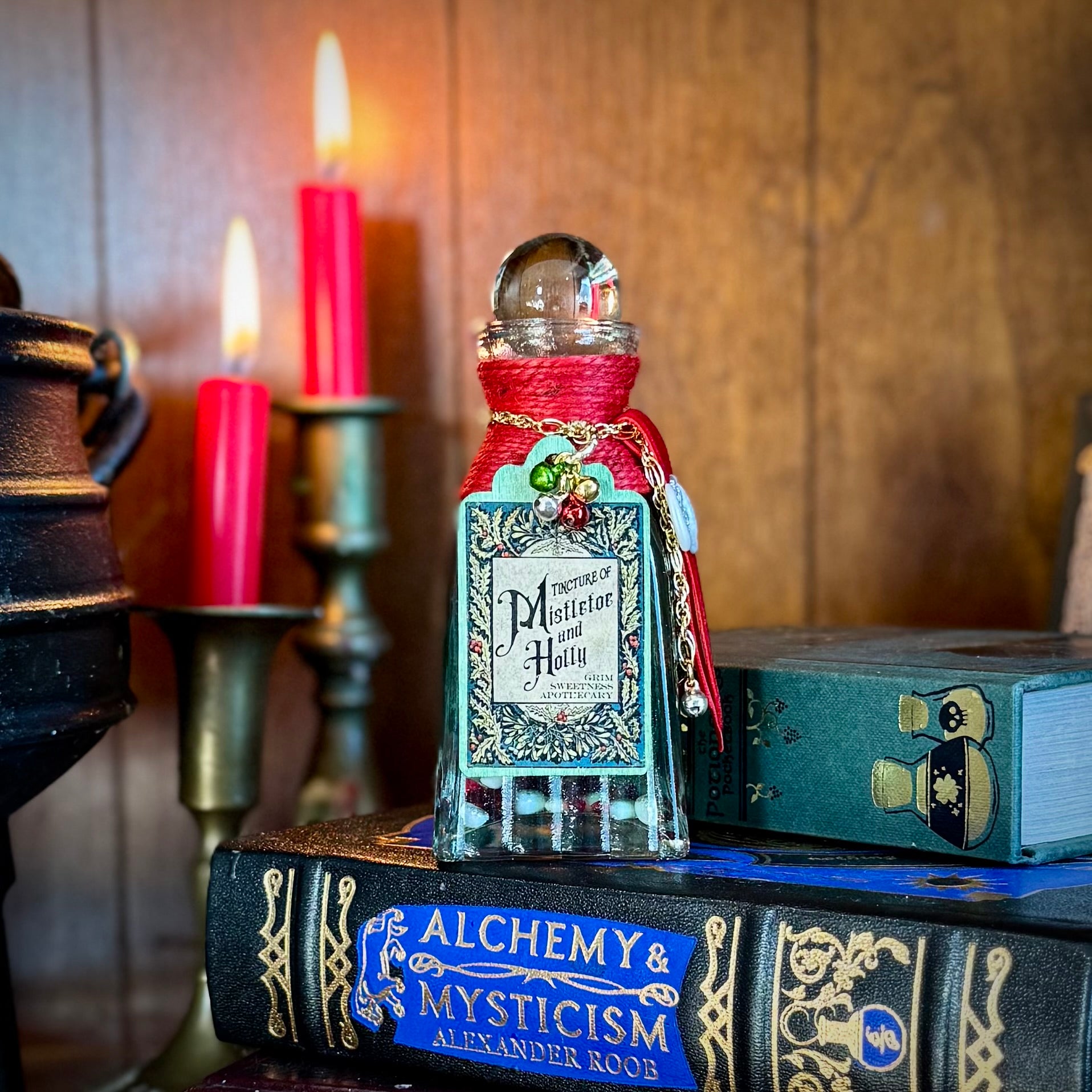 Tincture of Holly and MIstletoe, Holiday Themed Potion Bottle Prop ...