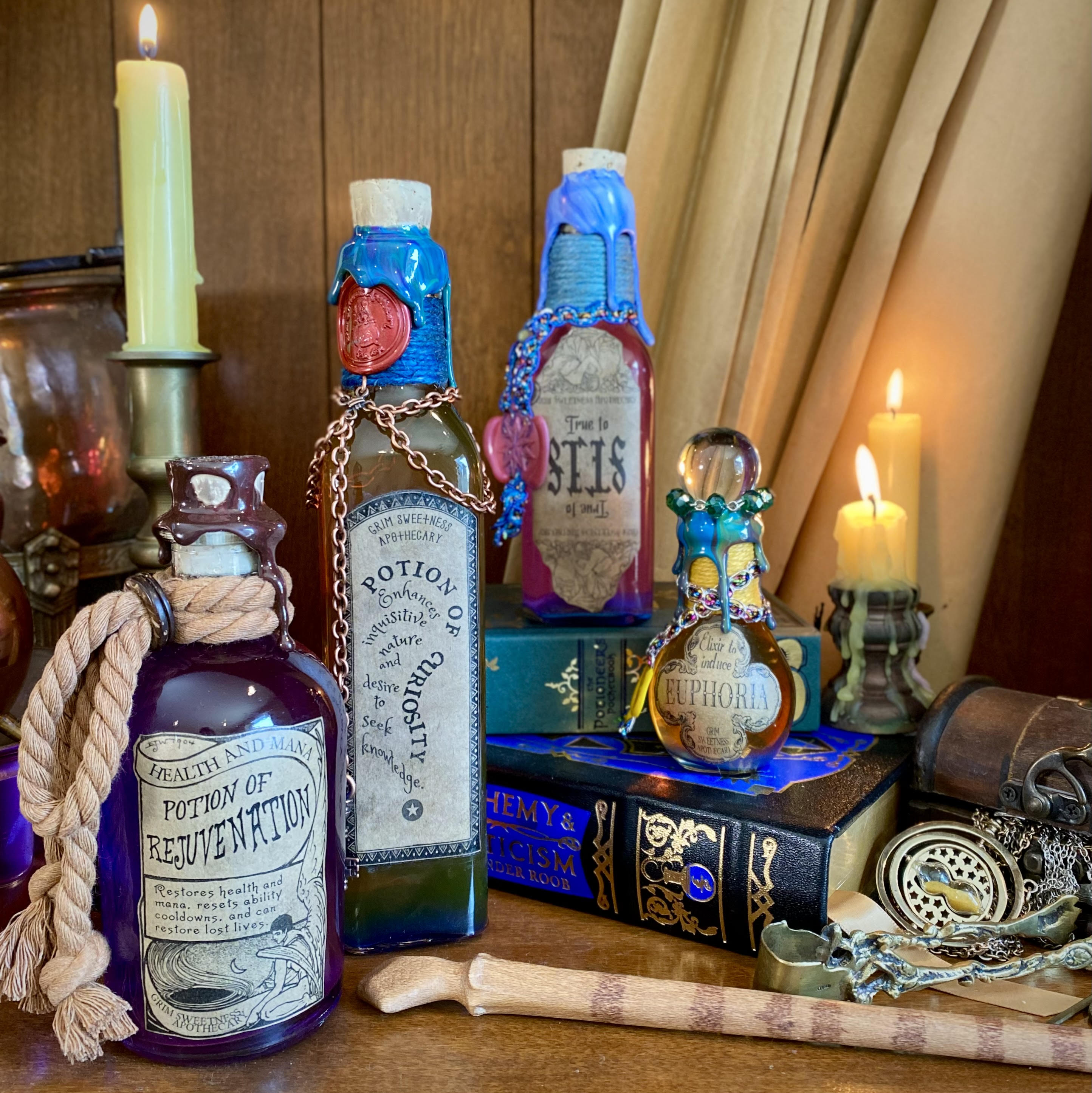 Elixir to Induce Euphoria, A Color Changing Potion Bottle Prop – Grim ...