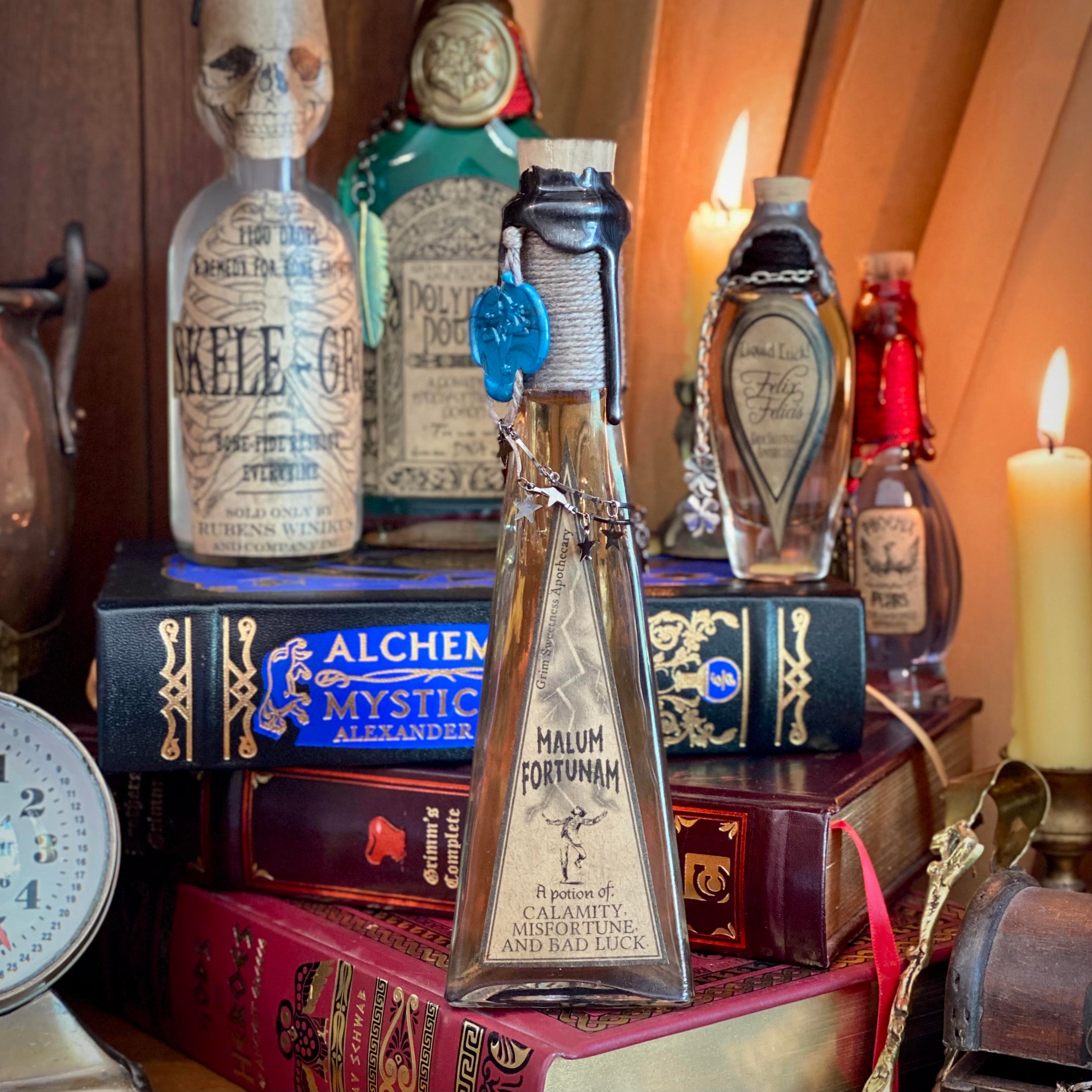 Magical apothecary bottle props that swirl. change color and glow ...